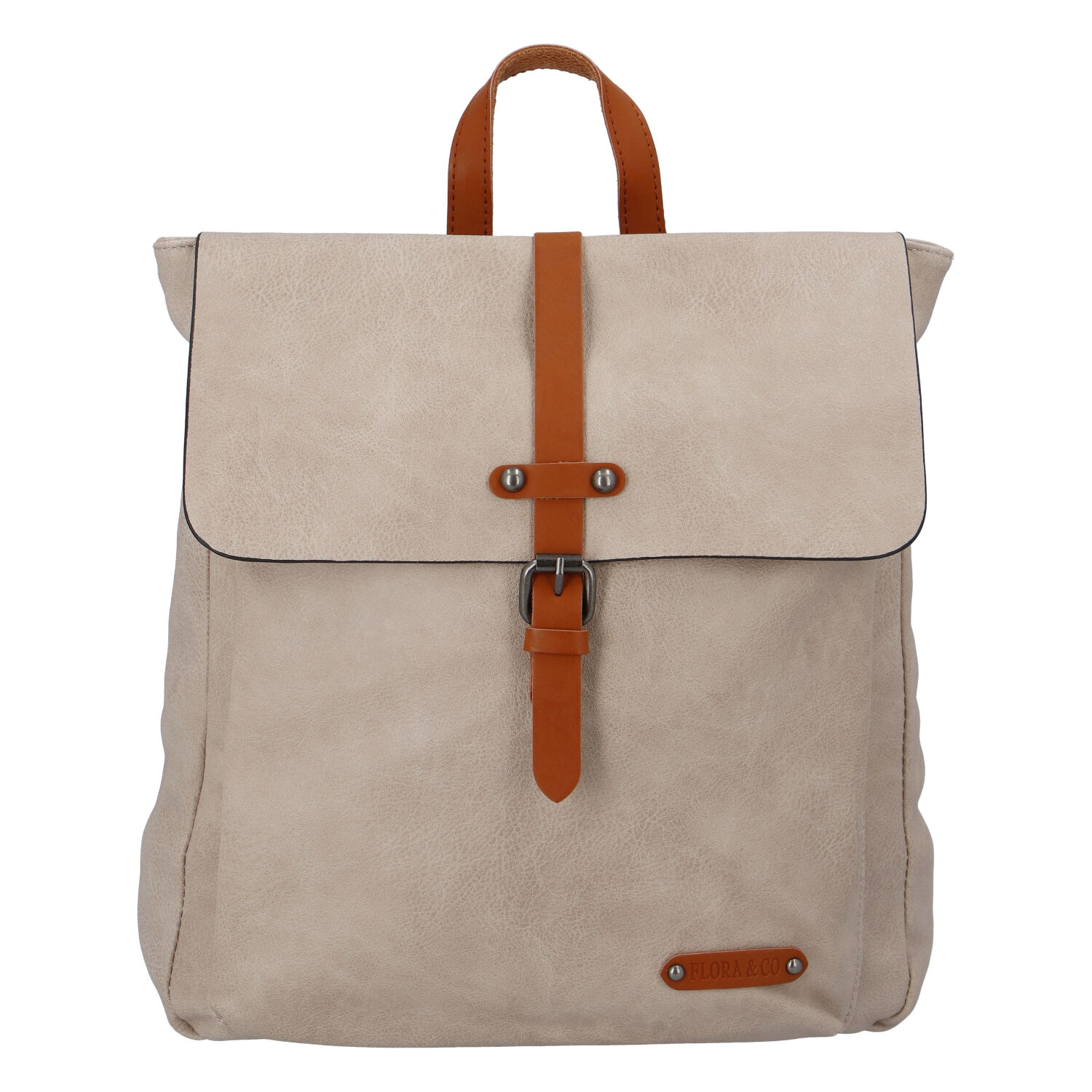 Dámský módní městský batoh béžový - FLORA&CO Zenovia - Kabea.cz