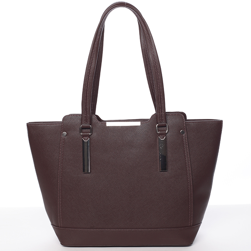 Moderní saffianová kabelka přes rameno vínová - David Jones Harlee ...