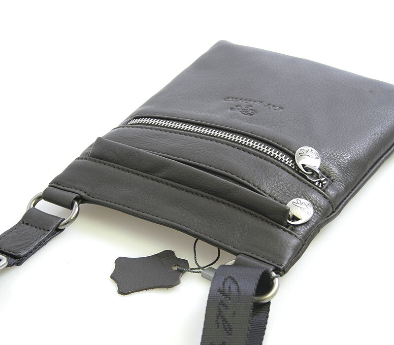 Tmavě-hnědá luxusní kožená taška na doklady Gil Holsters G42218 - Kabea.cz