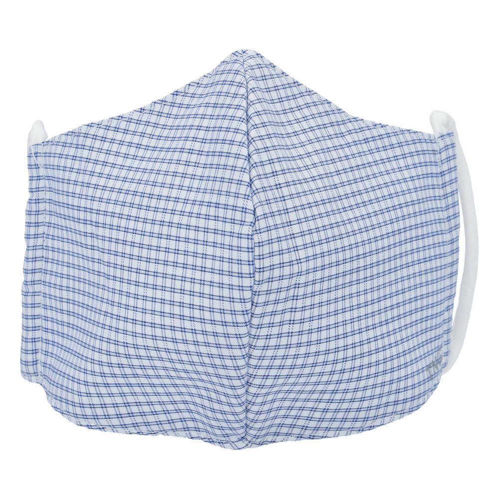 Stylová antibakteriální rouška třívrstvá světle modrá kostky - TNG L ...