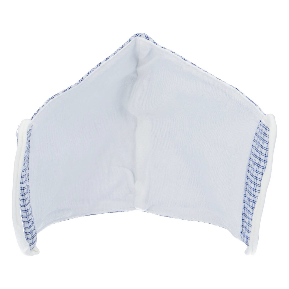 Stylová antibakteriální rouška třívrstvá světle modrá kostky - TNG L ...