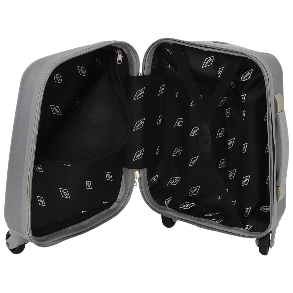 Skořepinový cestovní kufr stříbrný - RGL Jinonym XXS - Kabea.cz