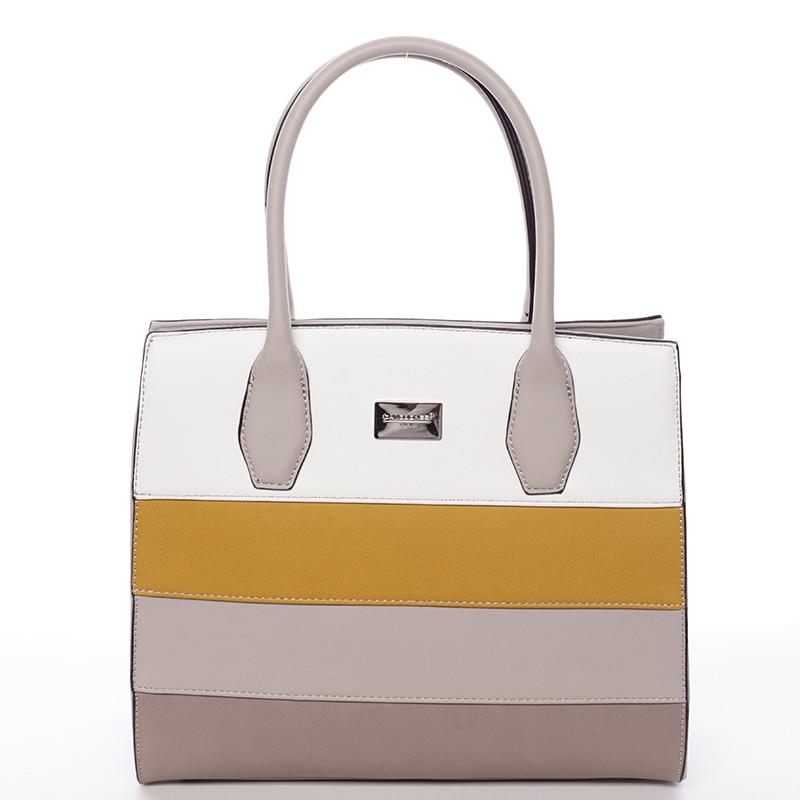 Jedinečná dámská kabelka do ruky světle šedá - David Jones Payton ...