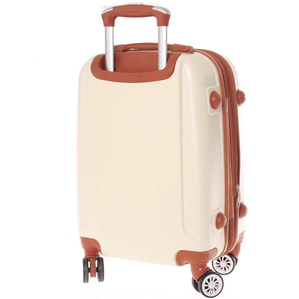 Pevný béžový cestovní kufr - Ormi Othelo M - Kabea.cz