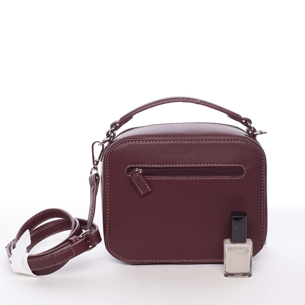 Nadčasová dámská tmavě vínová kabelka do ruky - David Jones Cube - Kabea.cz