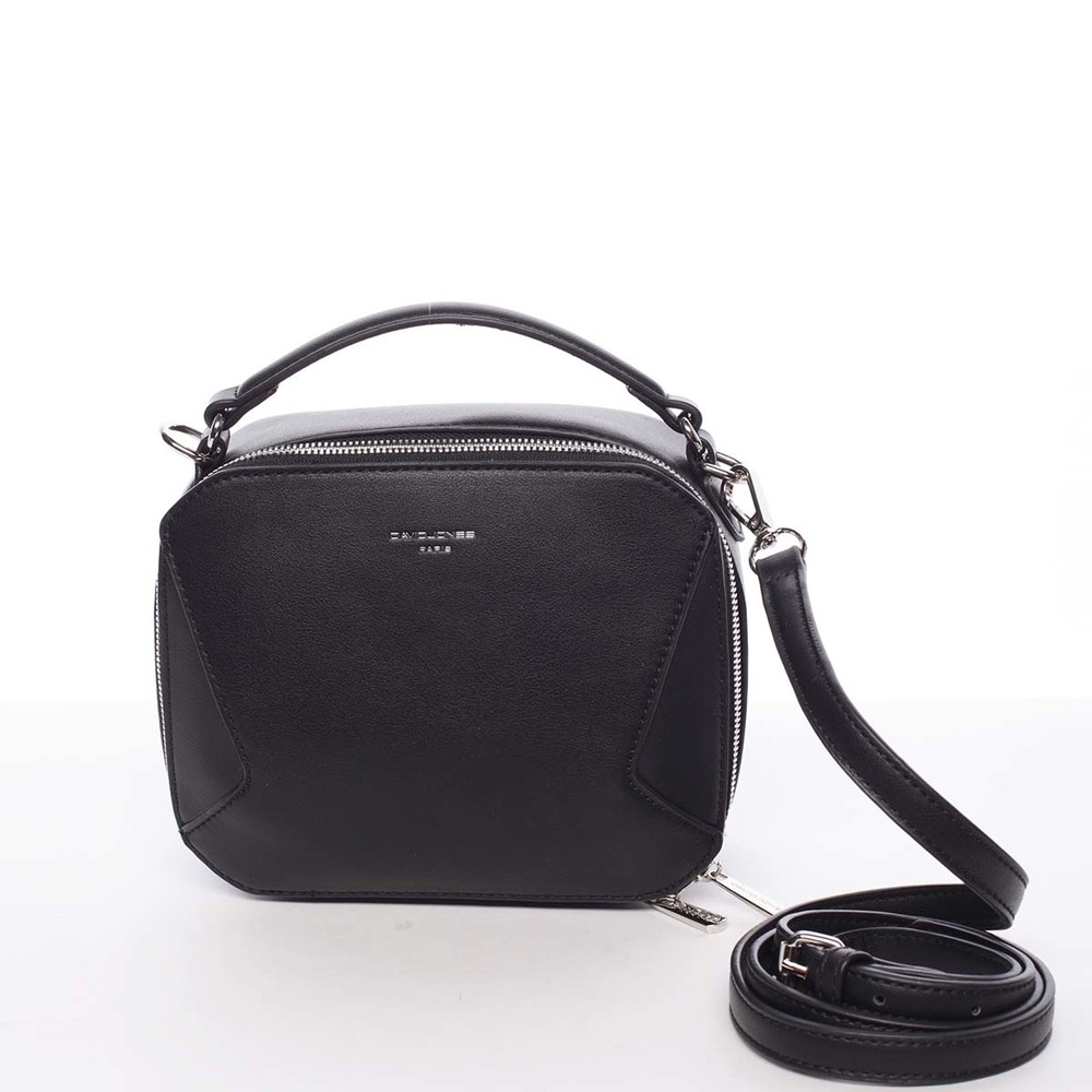 Nadčasová dámská černá kabelka do ruky - David Jones Cube - Kabea.cz