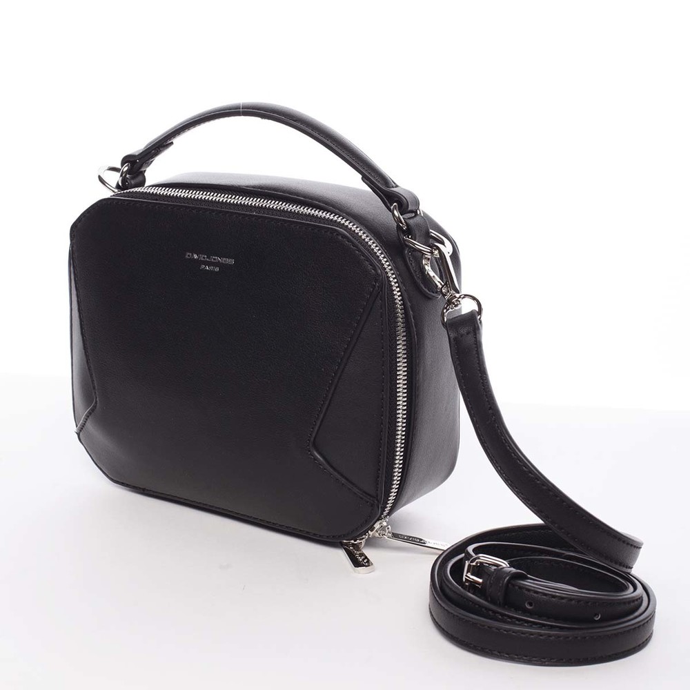 Nadčasová dámská černá kabelka do ruky - David Jones Cube - Kabea.cz