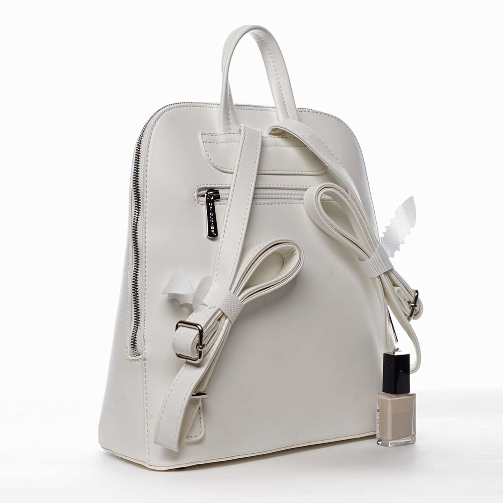 Dámský módní batoh bílý - David Jones Haptun - Kabea.cz