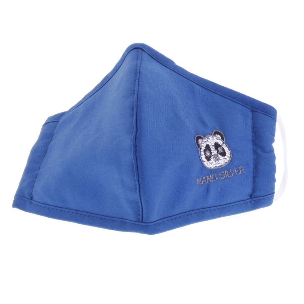 Stylová antibakteriální dětská rouška třívrstvá modrá s pandou - TNG XS ...